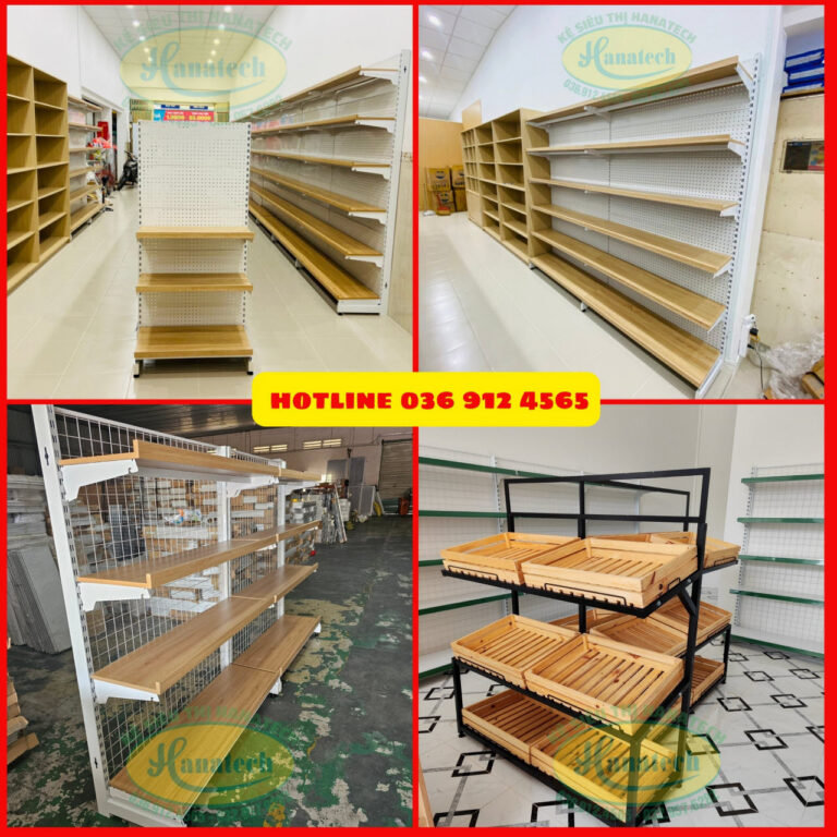Kệ siêu thị Pleiku Gia Lai - Bảng báo giá kệ trưng bày bán hàng tại Pleiku